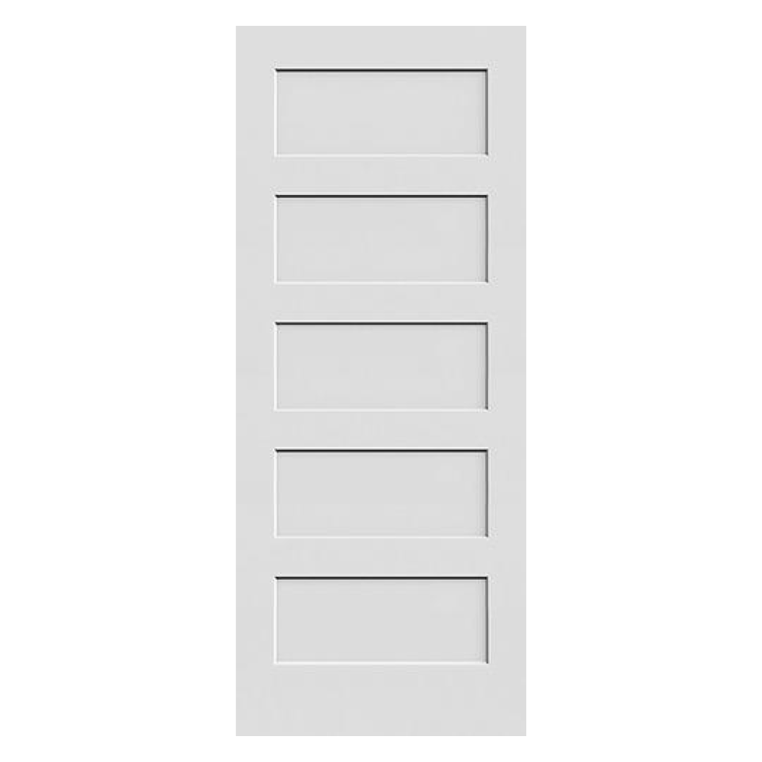 5 Panel Primed Interior Door Slab