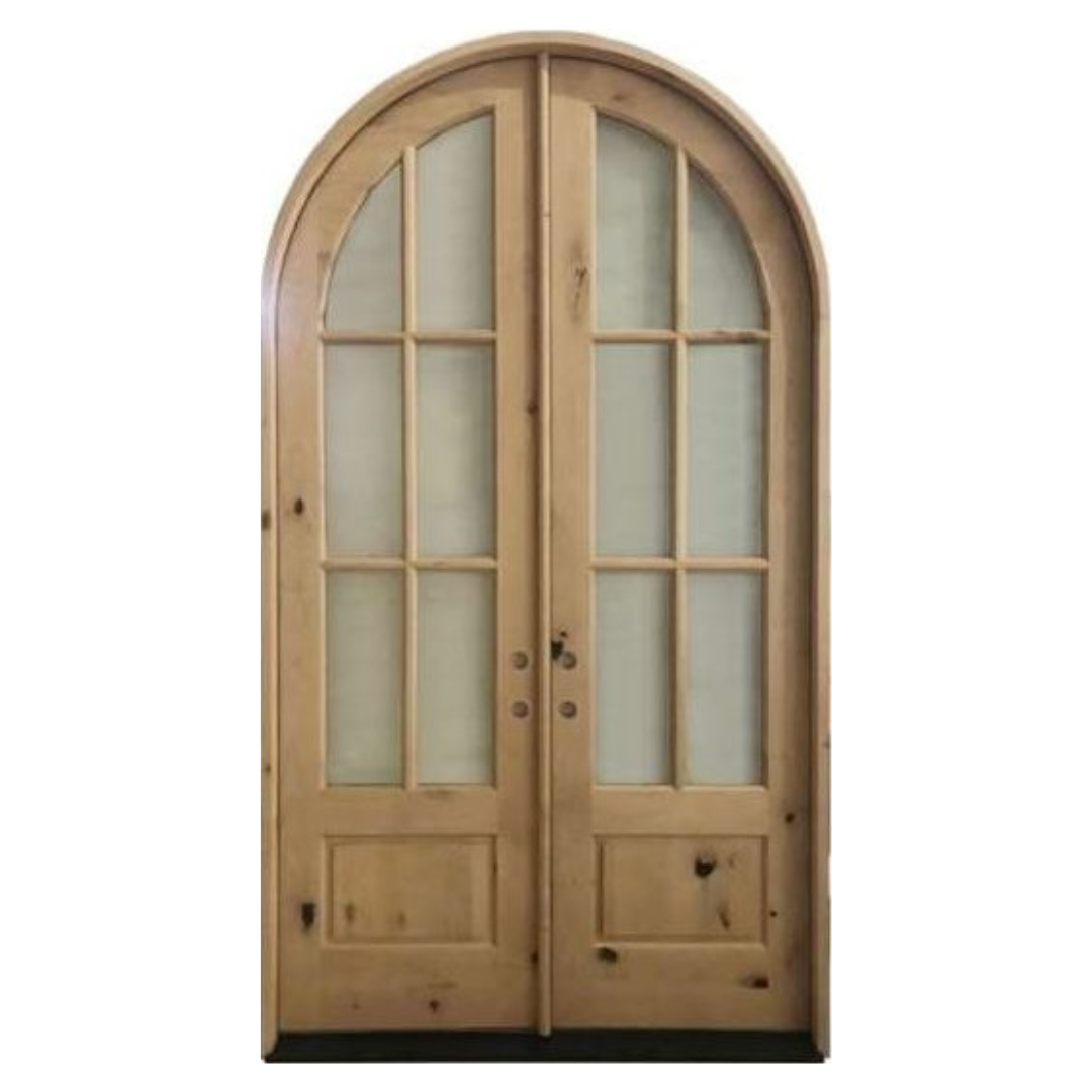 Knotty Alder Radius Top Exterior Door